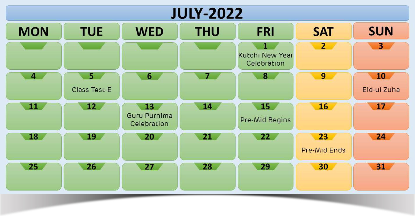 Monthly Planner – Adani Public School